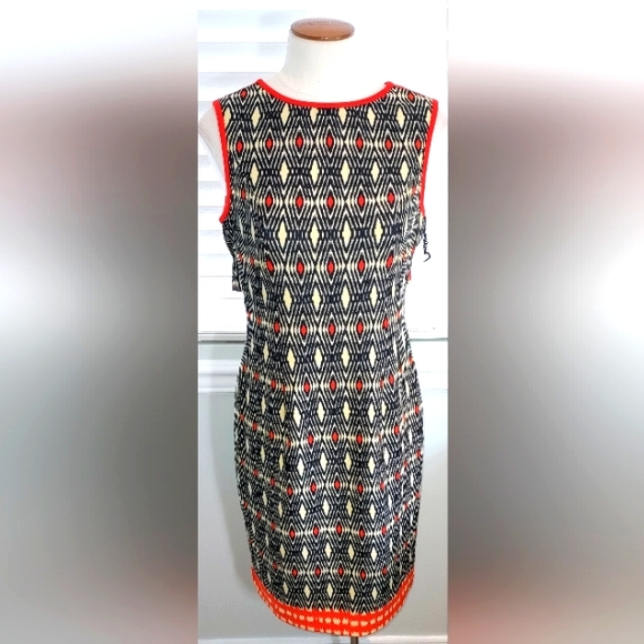 Muse | Dresses | Muse Multi Color Geometric Pattern Criss Cross Partial ...